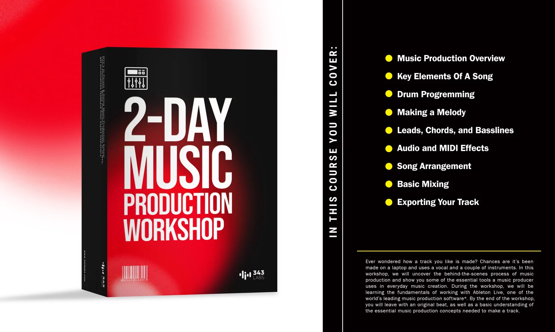 2-Day Music Production Workshop in NYC at 343 LABS